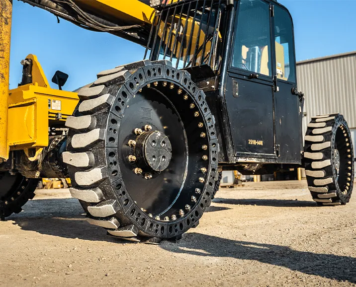 Telehandler Tires - Forget Flat Tires Go Solid - Evolution Wheel